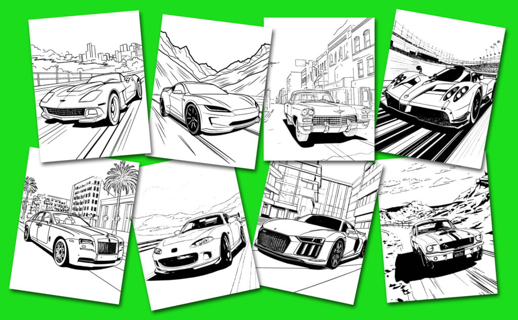 Cool Cars Colouring Book for Kids - Captain Colouring Book