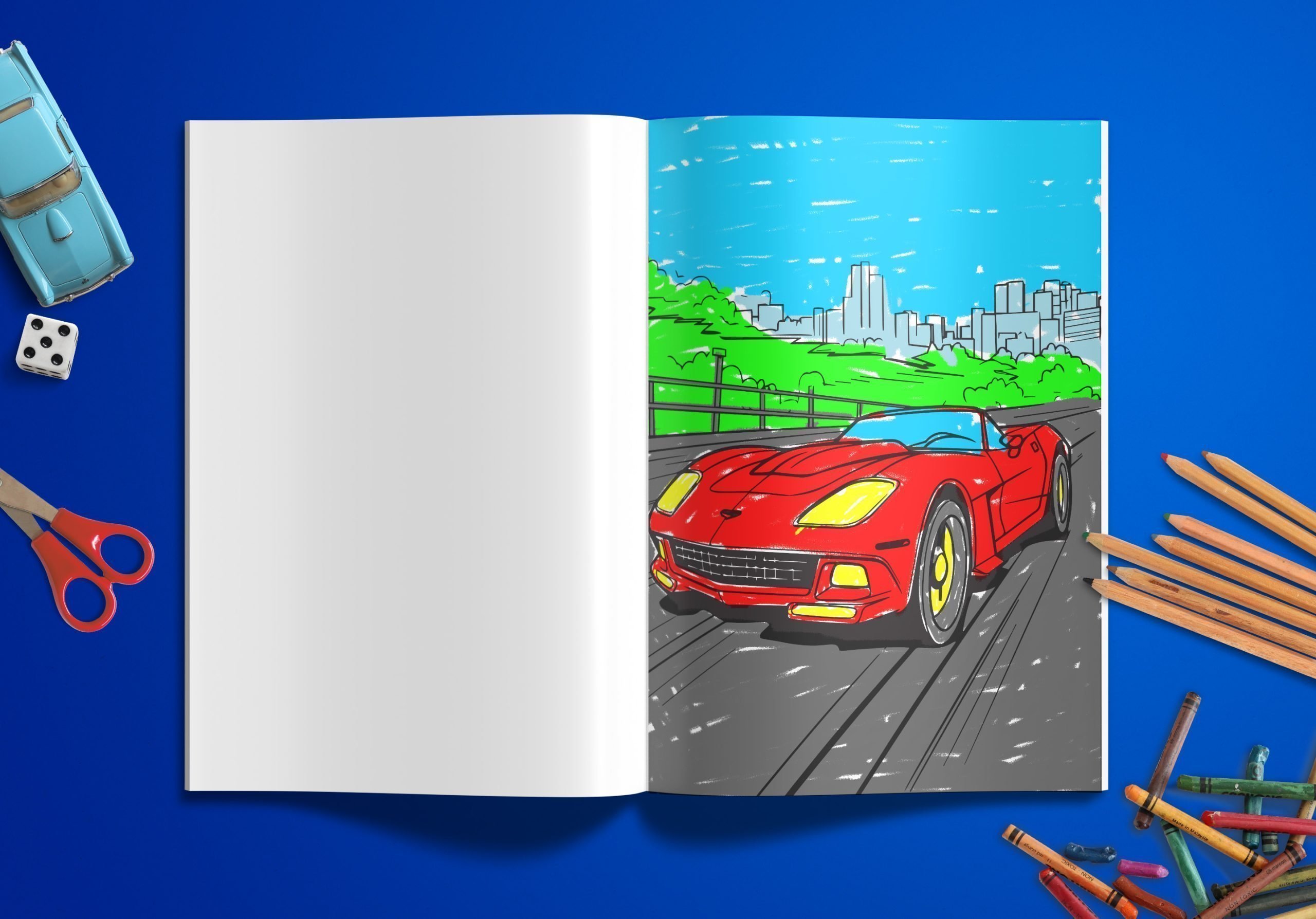 Cool Cars Colouring Book for Kids - Captain Colouring Book