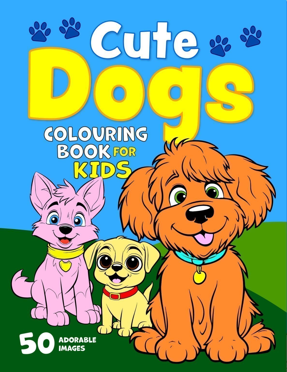 Cute Dogs Colouring Book for Kids - Captain Colouring Book