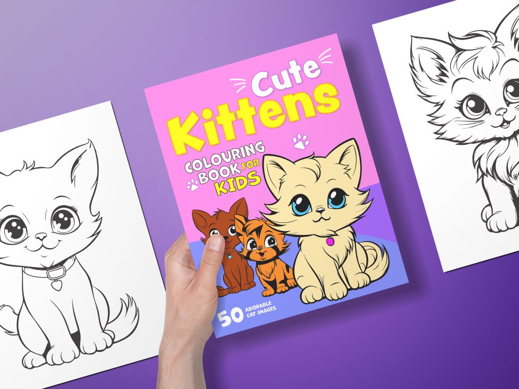 Cute Kittens Colouring Book for Kids - Captain Colouring Book