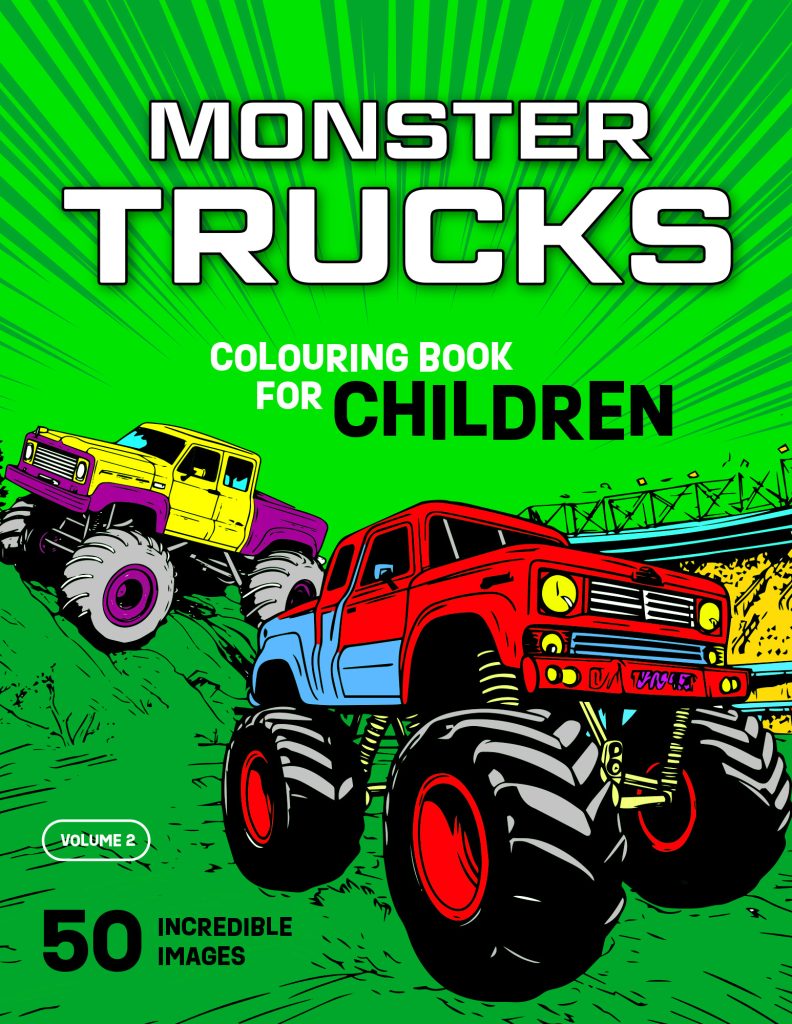 Monster Trucks Colouring Book for Children (Vol. 2) - Captain Colouring ...
