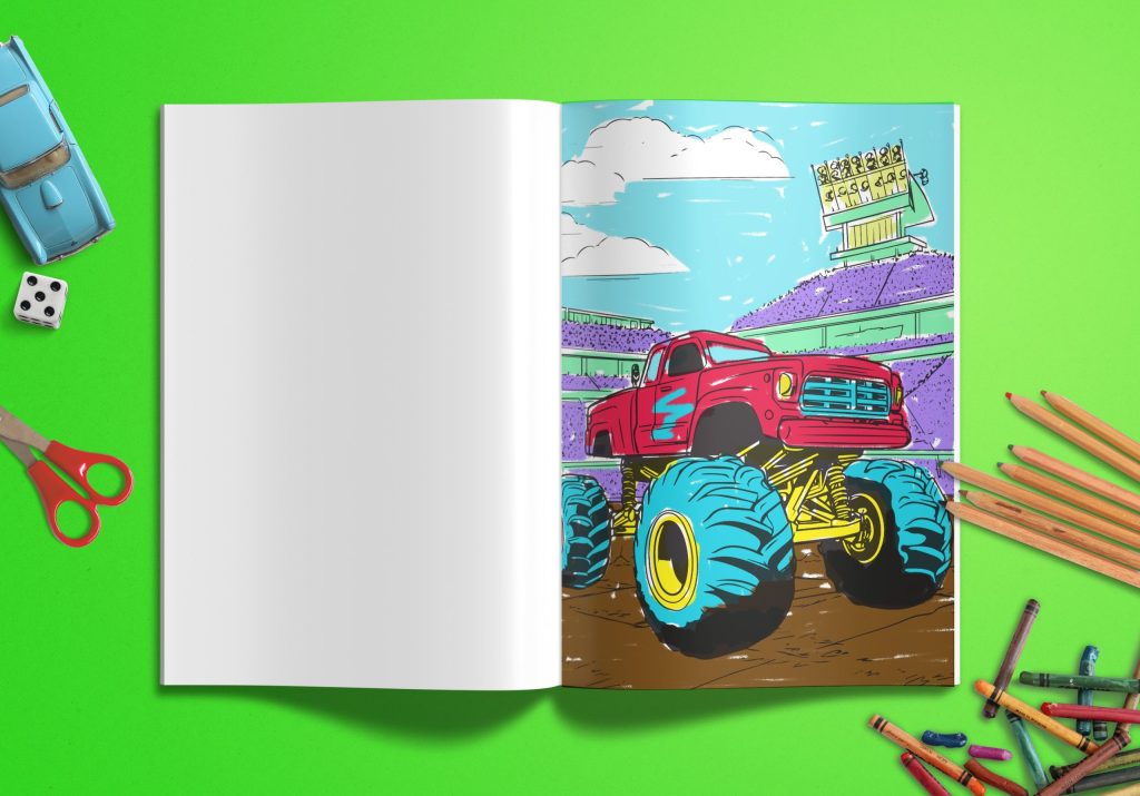 Monster Trucks Colouring Book for Children (Vol. 2) - Captain Colouring ...