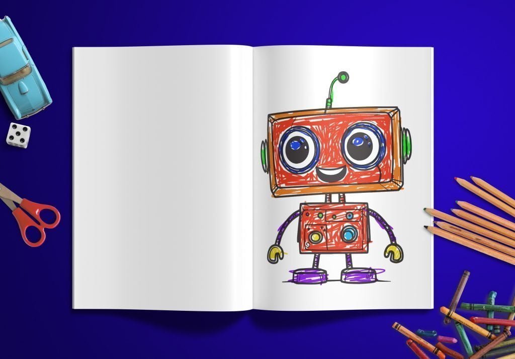 Cute Robots Coloring Book for Kids - Captain Colouring Book
