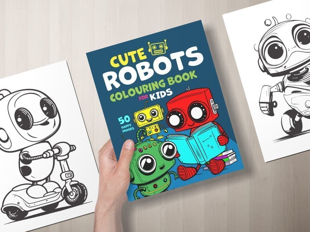 Cute Robots Coloring Book for Kids - Captain Colouring Book