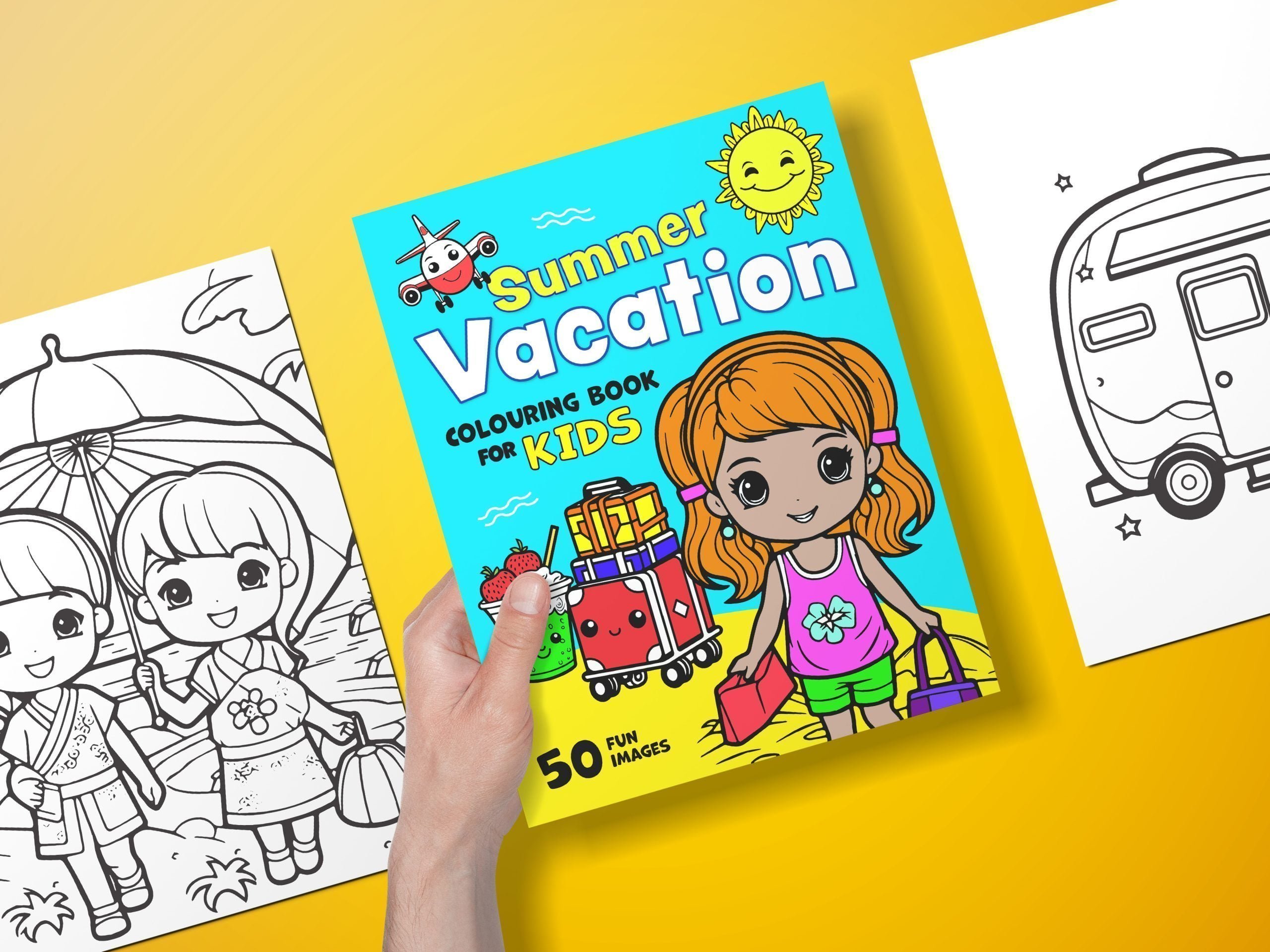 Summer Vacation Colouring Book for Kids - Captain Colouring Book