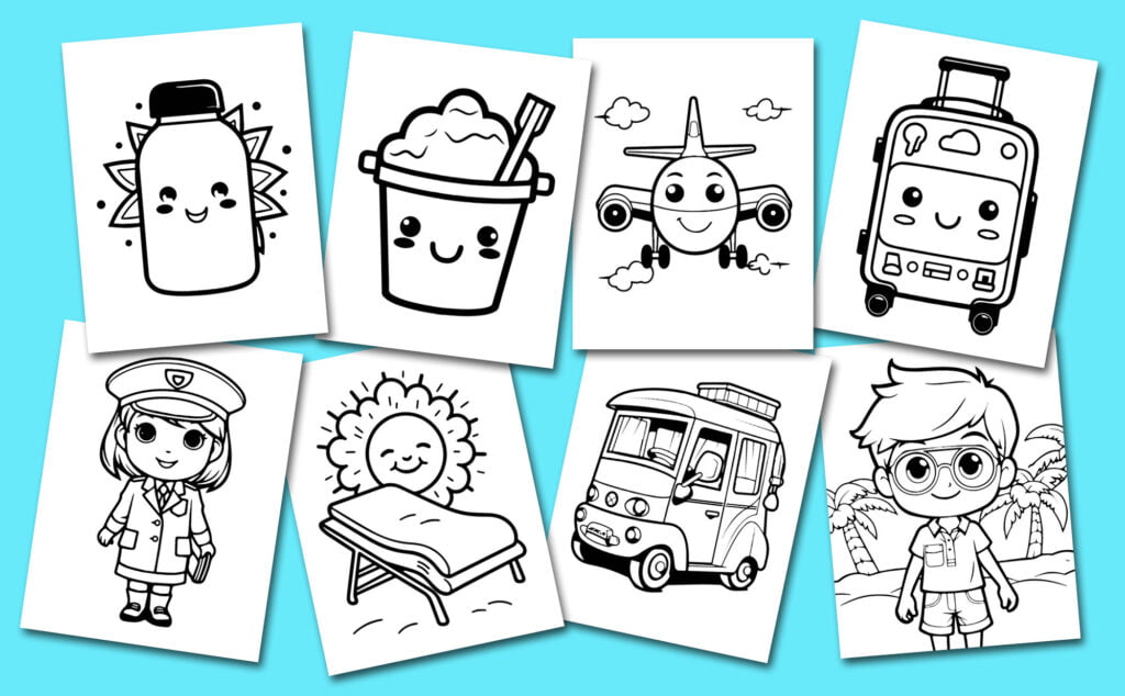 Summer Vacation Colouring Book for Kids - Captain Colouring Book