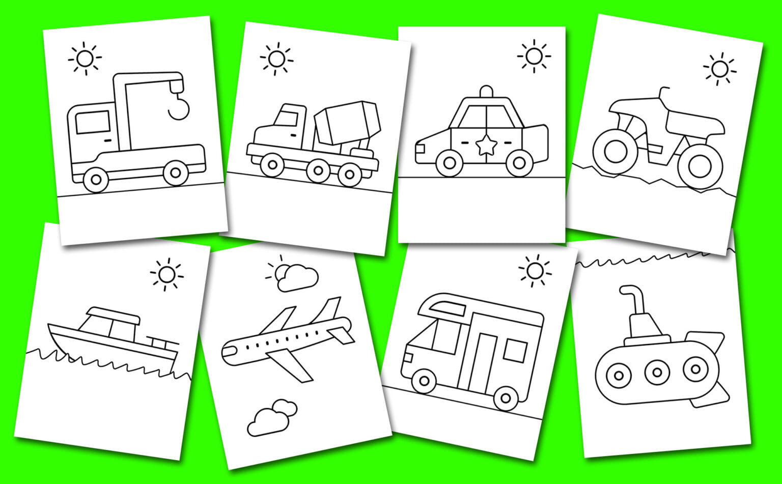 Jumbo Vehicle Colouring Book for Toddlers - Captain Colouring Book