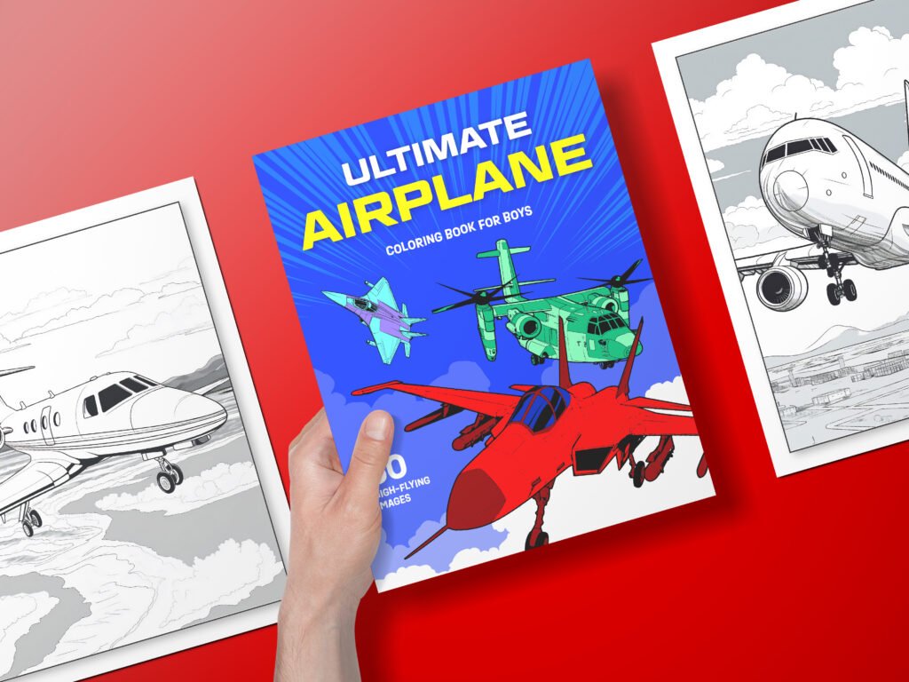 Ultimate Airplane Colouring Book for Boys - Captain Colouring Book