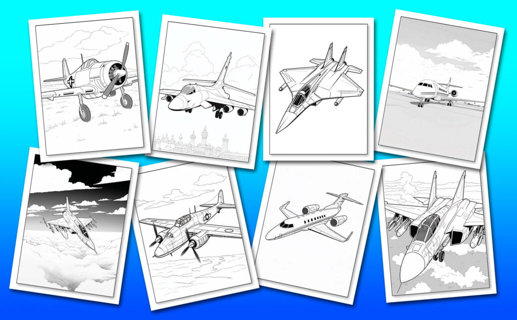 Ultimate Airplane Colouring Book for Boys - Captain Colouring Book