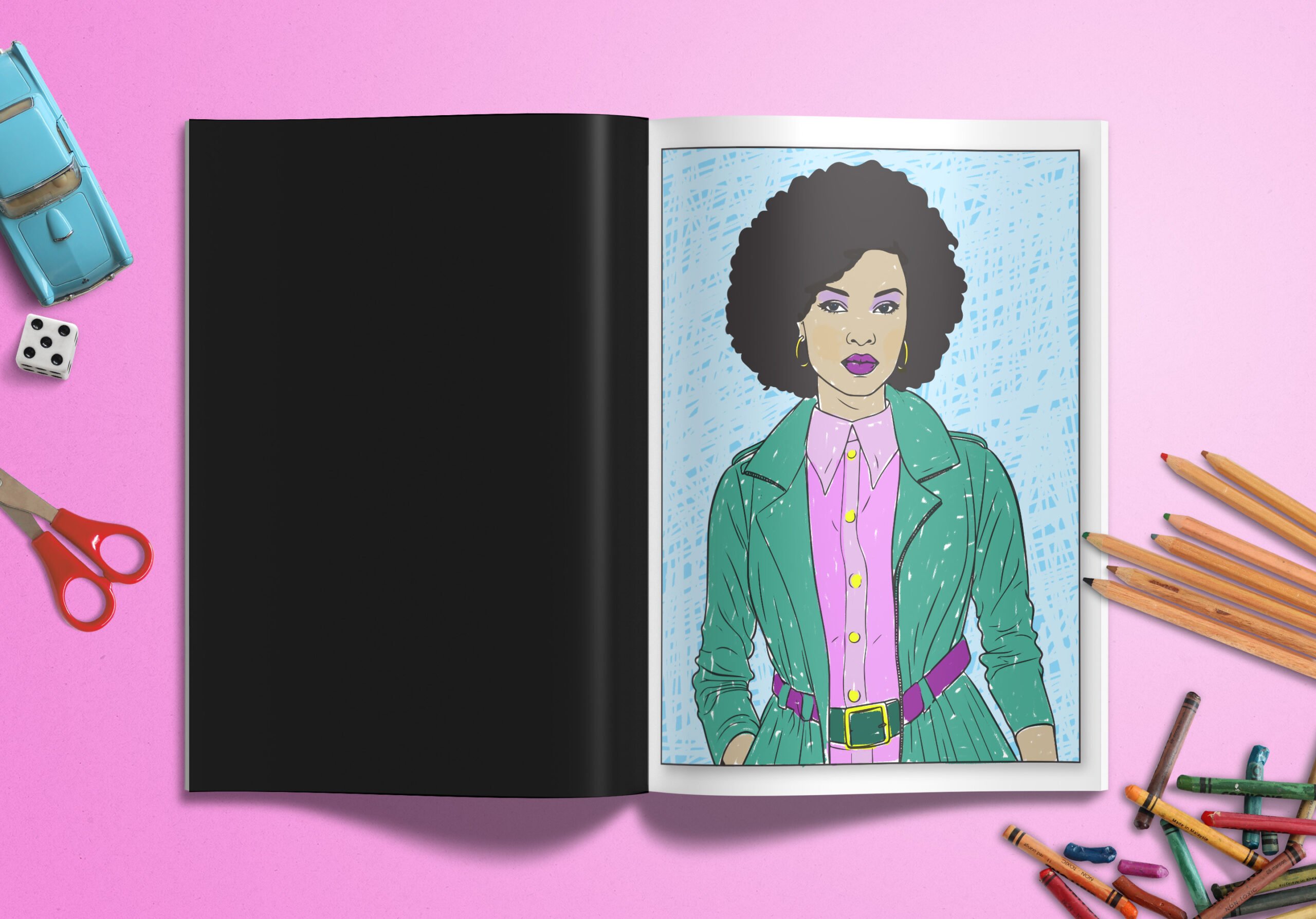 Designer Fashion Colouring Book for Girls - Captain Colouring Book