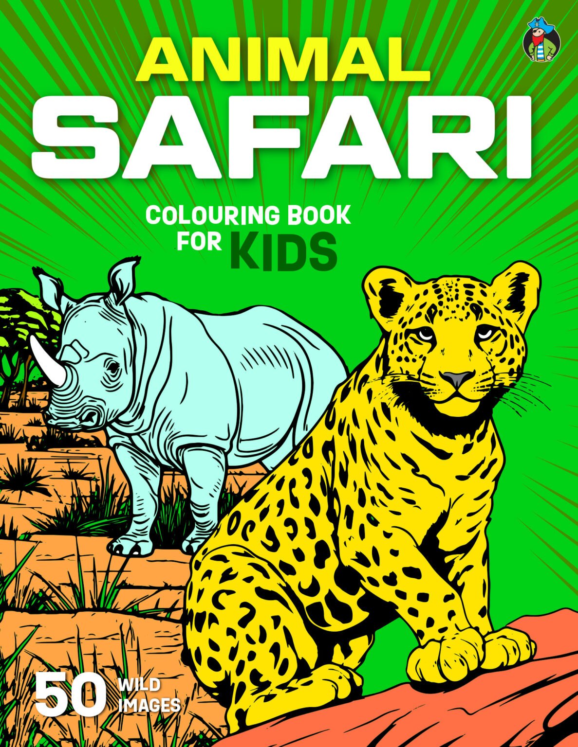 Animal Safari Colouring Book for Kids - Captain Colouring Book