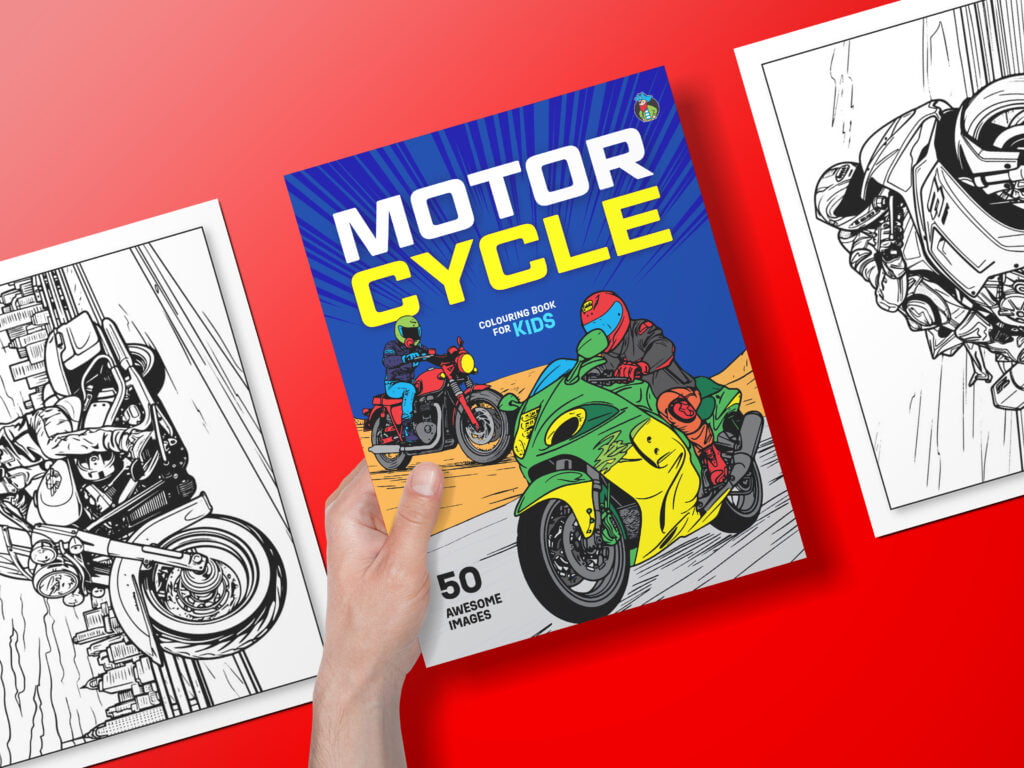 Motorcycle Colouring Book for Kids - Captain Colouring Book