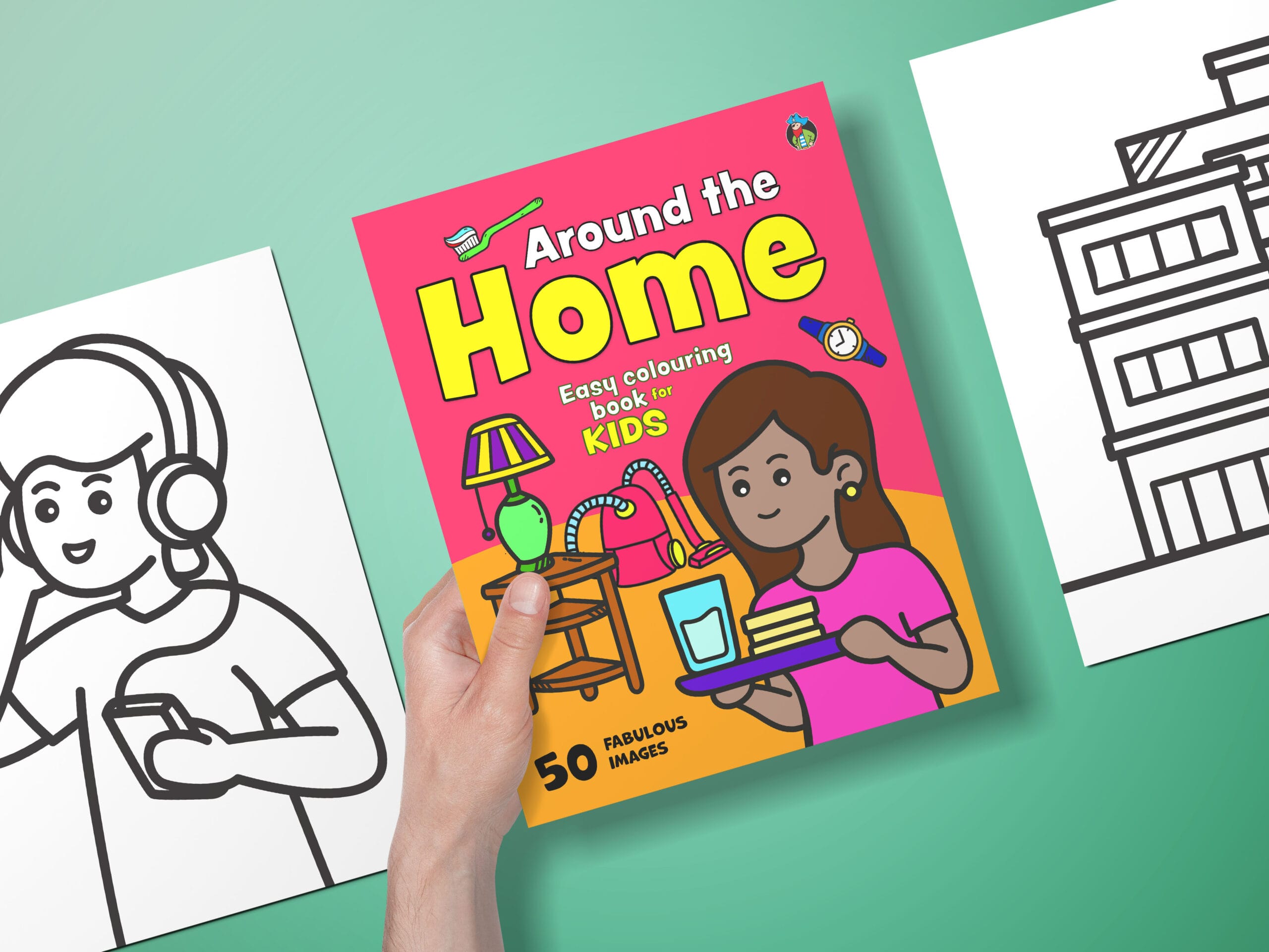 Around The Home Colouring Book for Kids - Captain Colouring Book