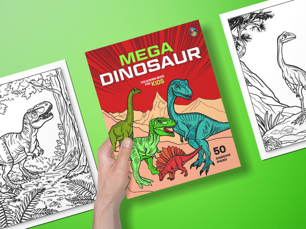 Mega Dinosaur Colouring Book for Kids - Captain Colouring Book