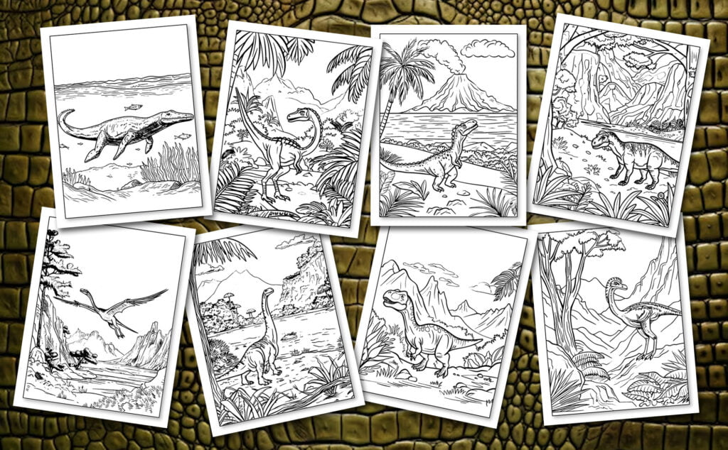 Mega Dinosaur Colouring Book for Kids - Captain Colouring Book