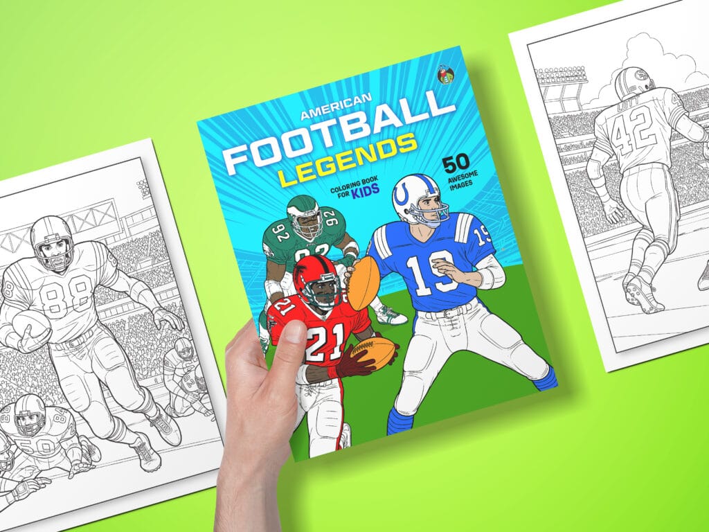 American Football Legends Coloring Book for Kids - Captain Colouring Book