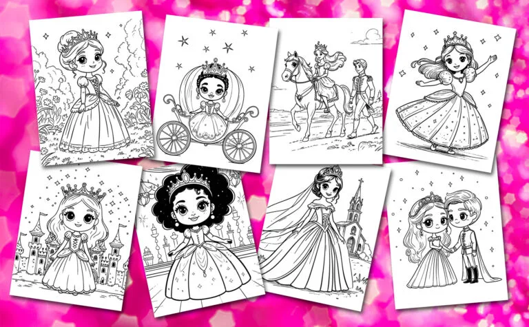 Cute Princess Colouring Book for Kids - Captain Colouring Book