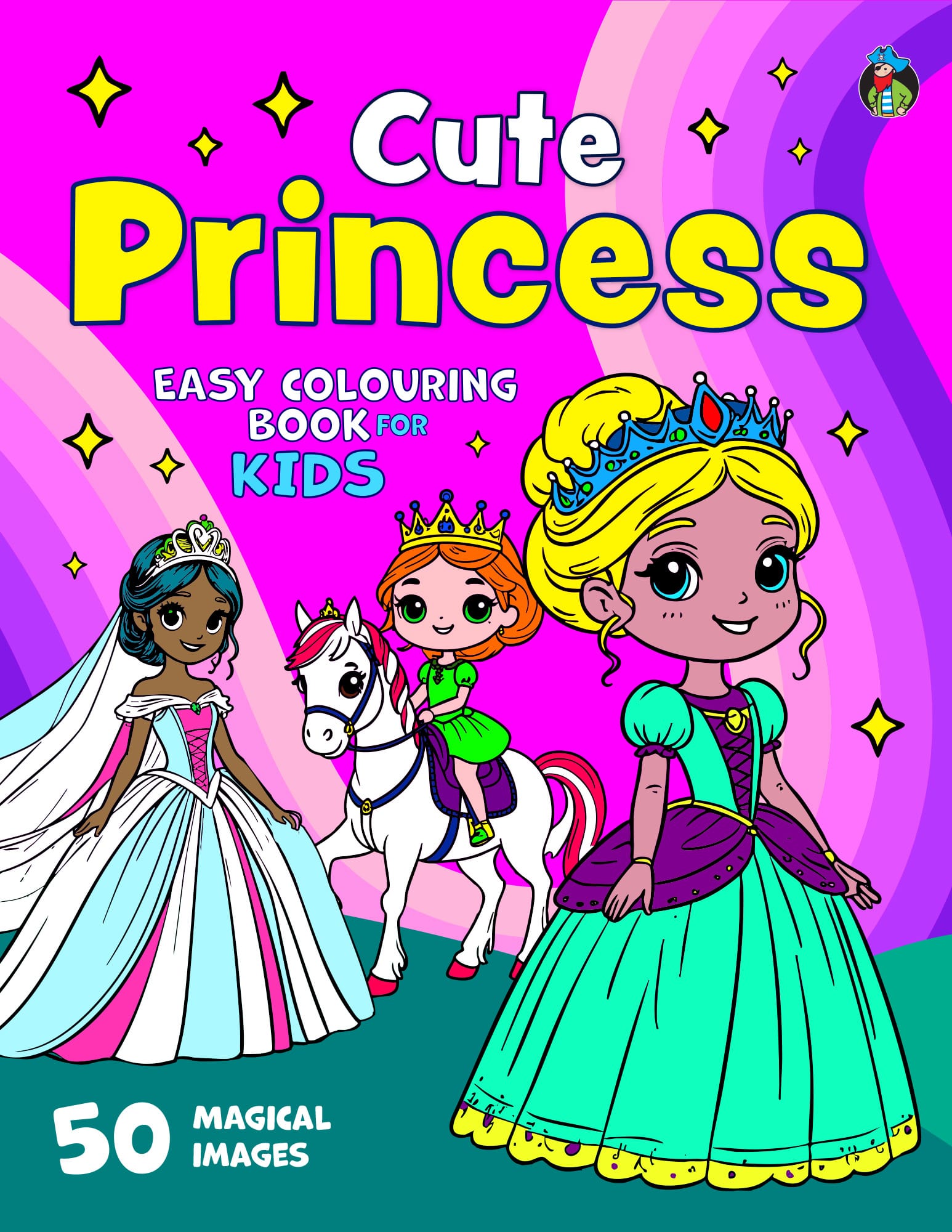 Cute Princess Colouring Book for Kids - Captain Colouring Book