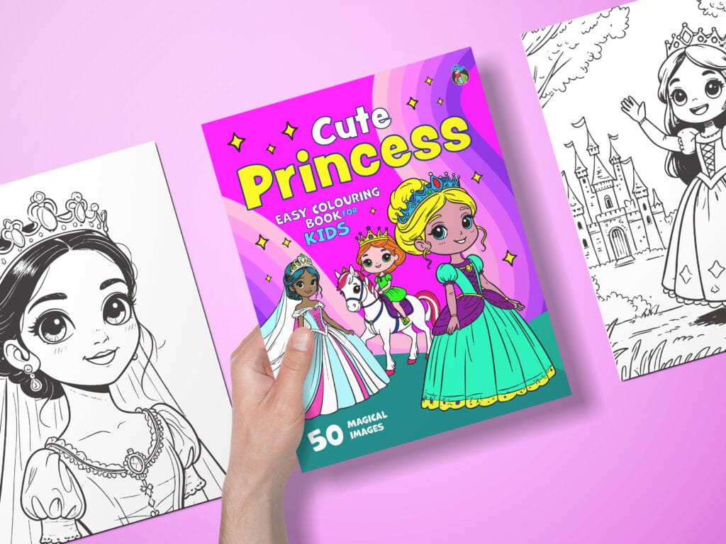 Cute Princess Colouring Book for Kids - Captain Colouring Book