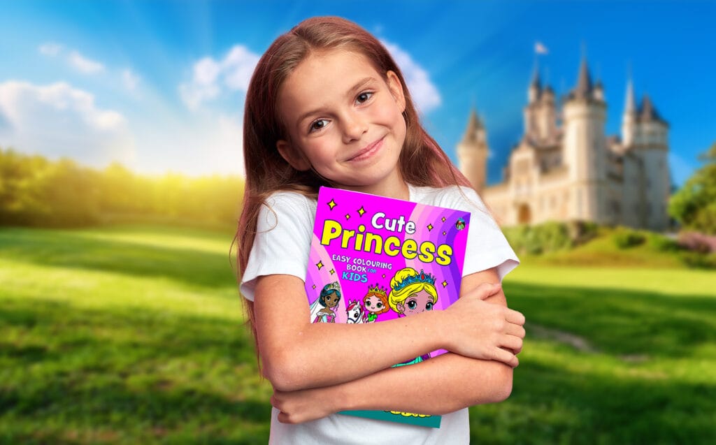 Cute Princess Colouring Book for Kids - Captain Colouring Book